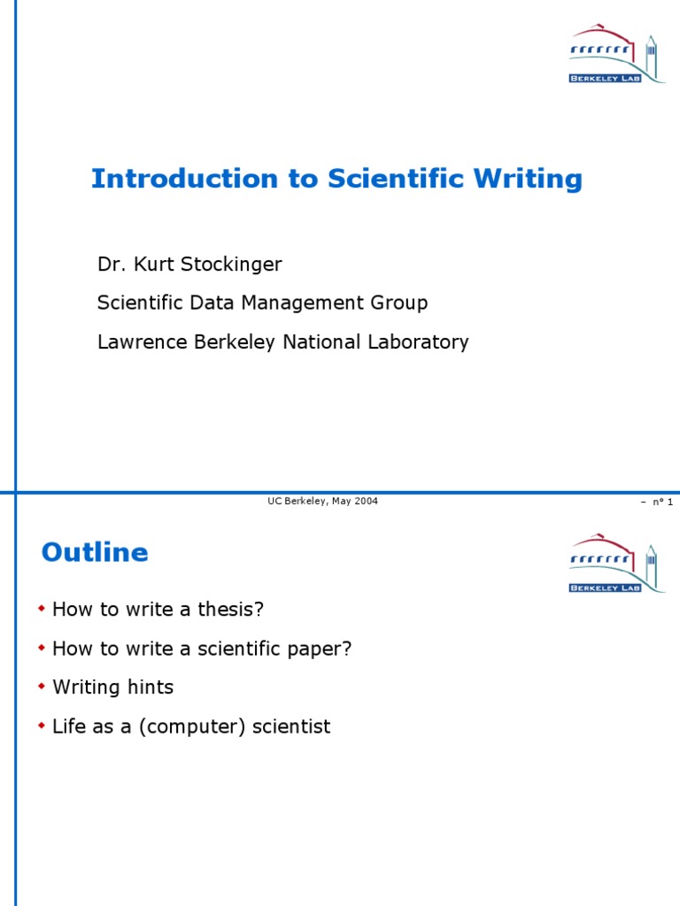 Scientific Writing Guide by Kurt Stockinger | PDF | Methodology | Science