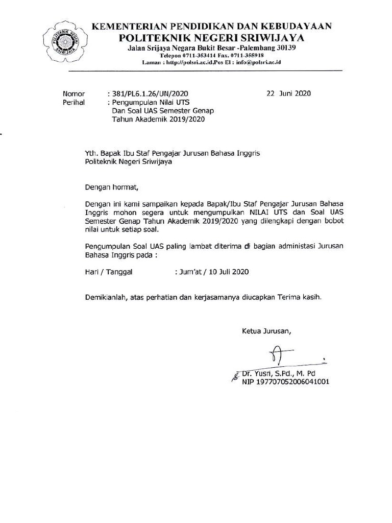 Pengumuman Pengumpulan Nilai | PDF