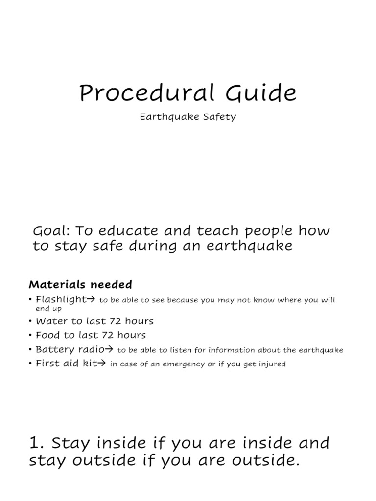 Procedural Guide | PDF