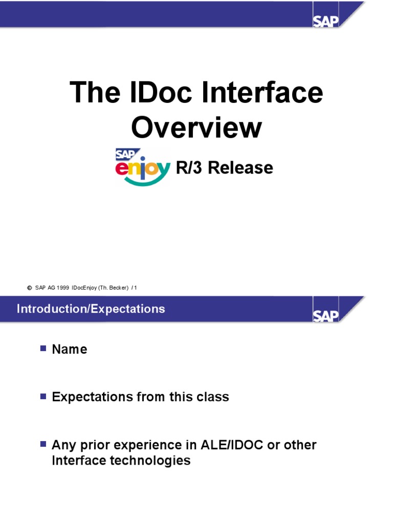 R/3 IDoc Interface Overview | PDF | Electronic Data Interchange | Xml