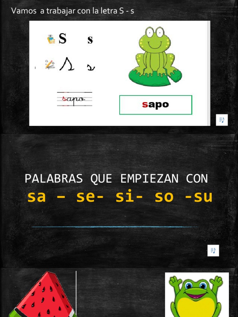 Practica la letra S con videos y libro | PDF | Artes del Lenguaje y ...