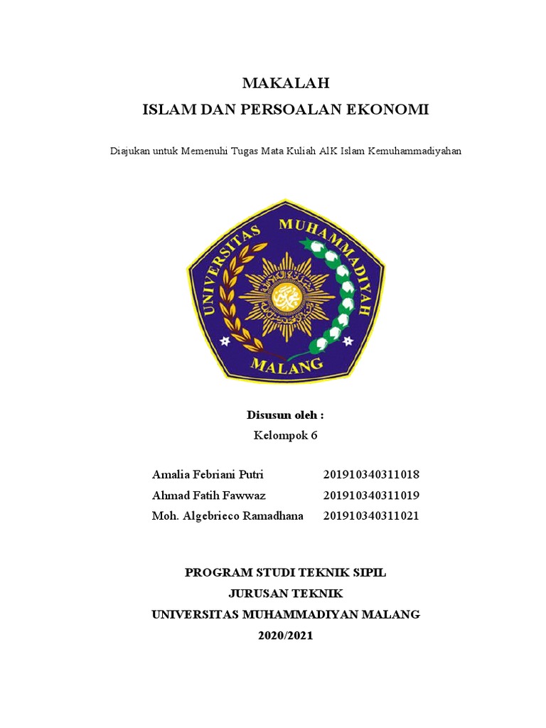 Kelompok 6 Islam Dan Pesoalan Ekonomi | PDF