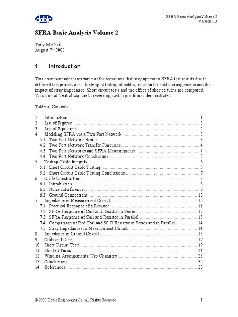 SFRA Basic Analysis Volume 02 Version 1.0 | PDF | Transformer | Inductor