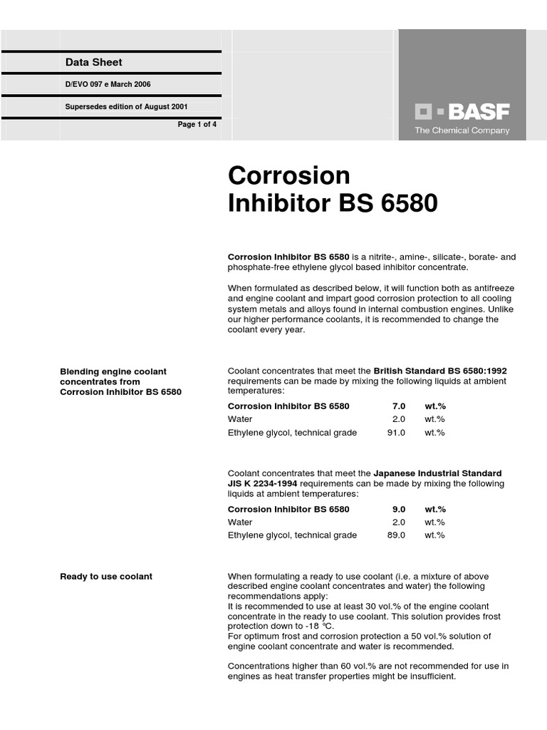 Basf Bs 6580 | PDF | Corrosion | Building Engineering