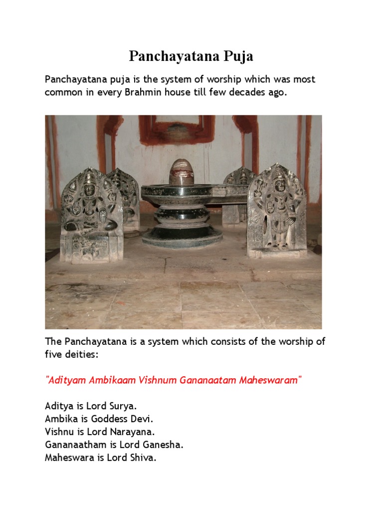 Panchayatana Puja | PDF | Shiva | Vishnu