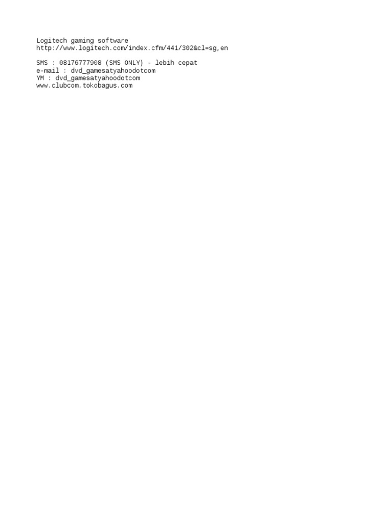 Logitech Gaming Software | PDF