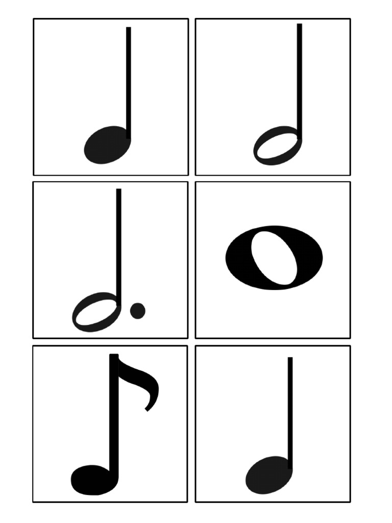 Quarter, Half, Whole, Dotted Half Note and Eighth Notes | PDF