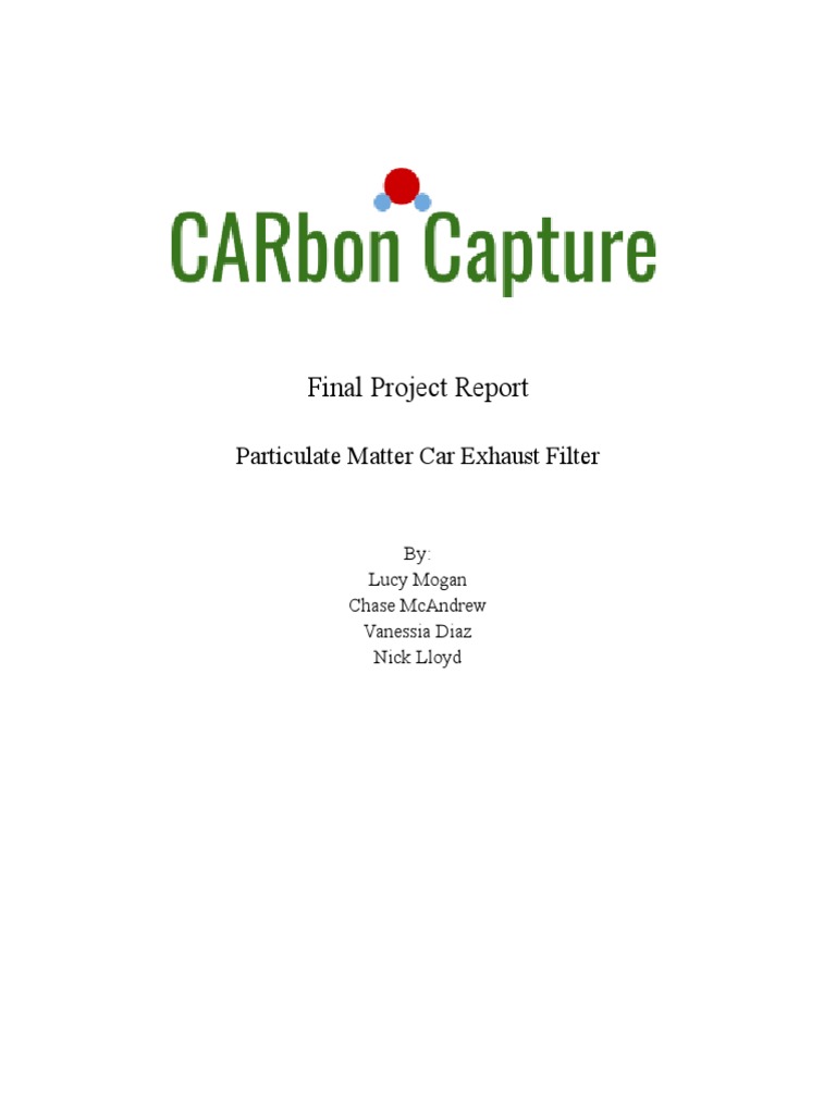 Carbon Capture Final Report | PDF | Air Pollution | Atmosphere Of Earth