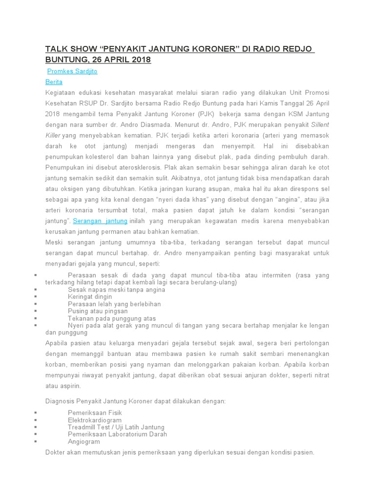 Contoh Laporan Talk Show | PDF