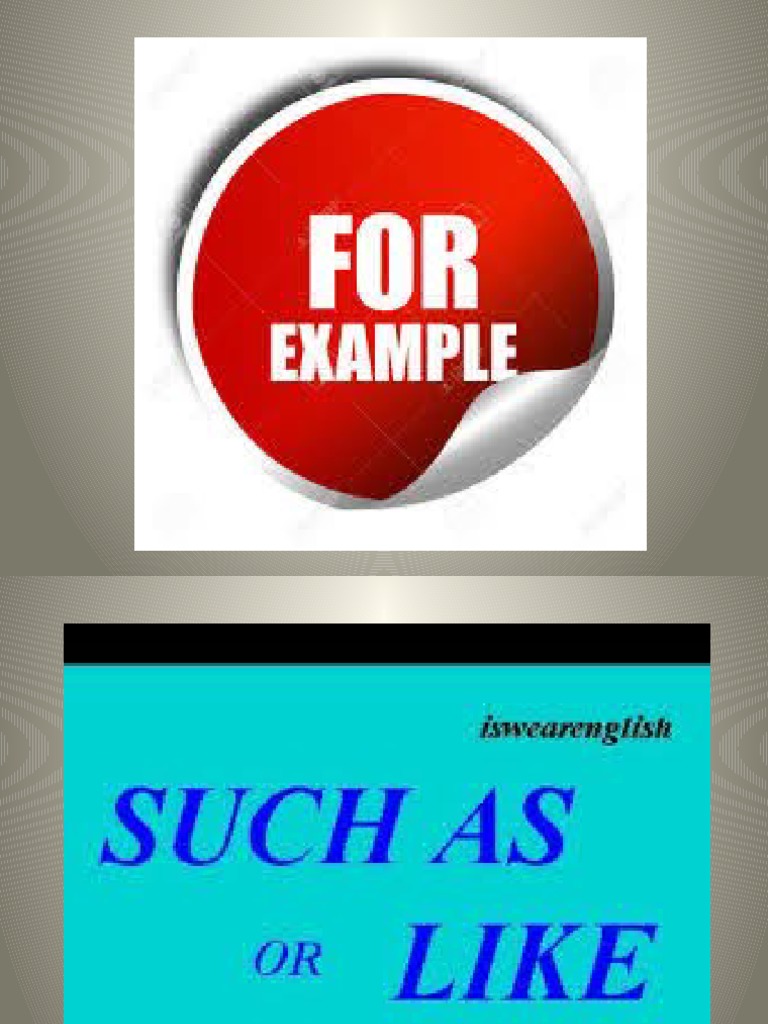 For Example N Such As | PDF | Lifestyle