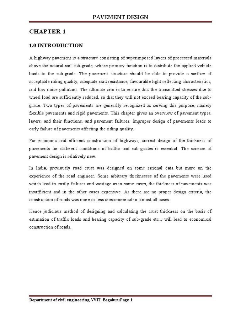 Pavement Design Seminar Report | PDF | Road Surface | Concrete