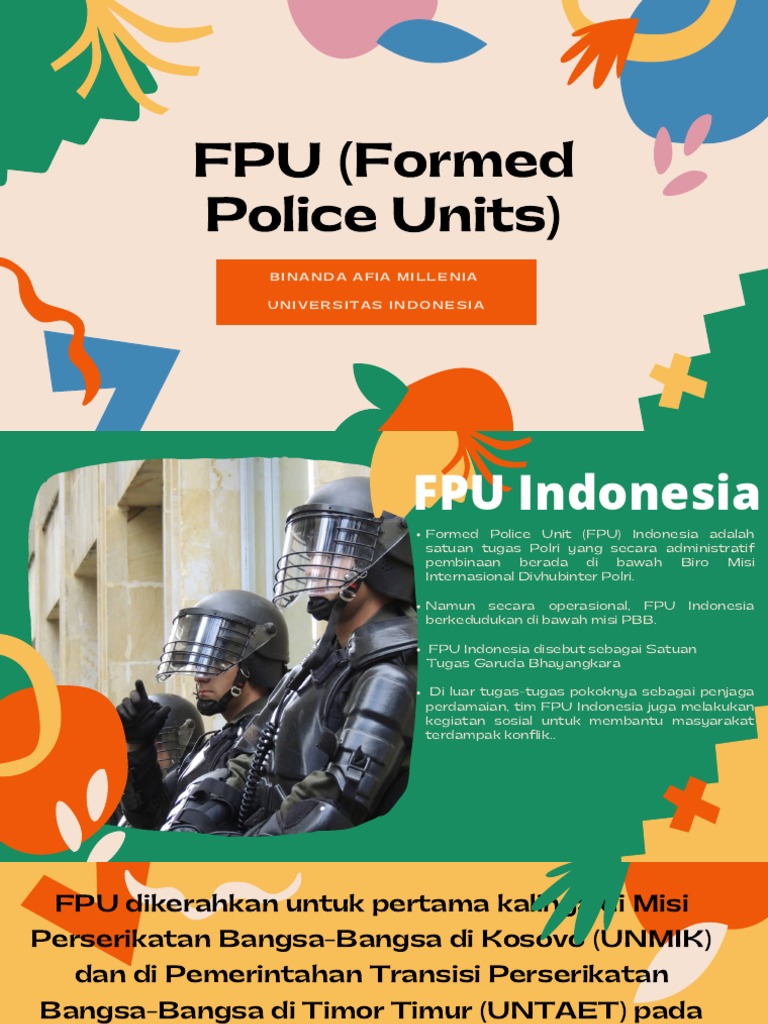 FPU Indonesia: Tugas dan Peran di Misi PBB | PDF