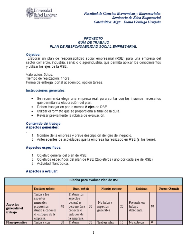 Plan de RSE para Empresas Comerciales | PDF | Responsabilidad social ...