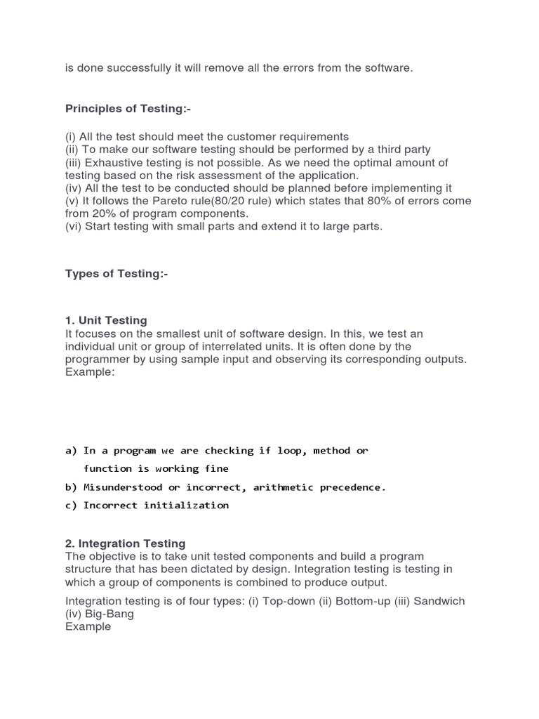 Principles of Testing | PDF | Software Testing | Systems Science