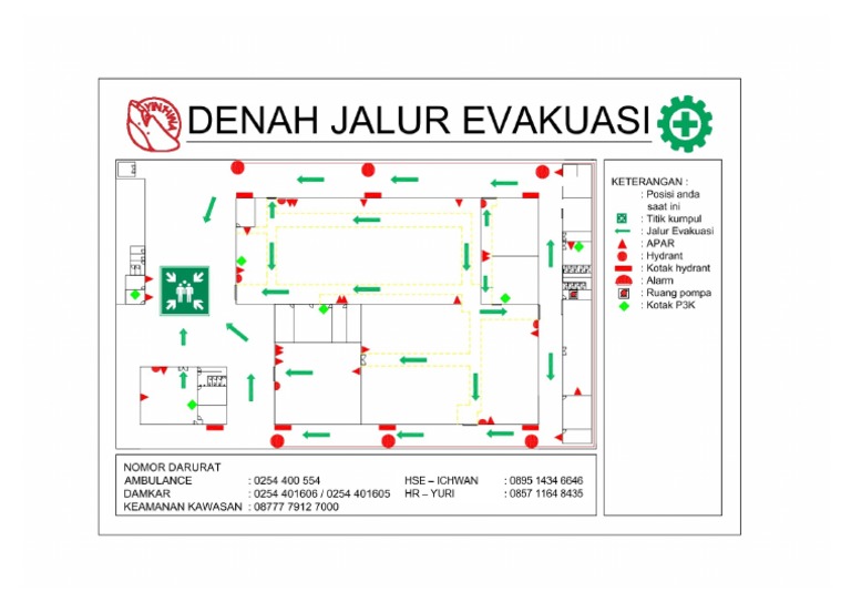 Denah Jalur Evakuasi Terbaru | PDF