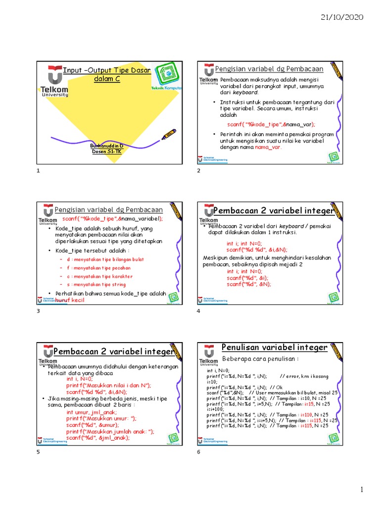 7 C Input-Output Tipe Dasar | PDF