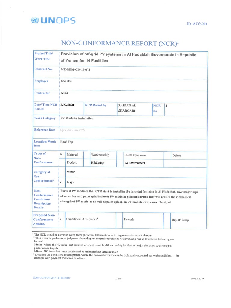 ATG NCR Closure | PDF