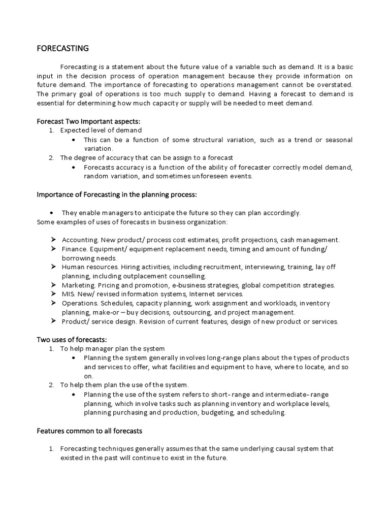 Module 2 Forecasting Pdf Moving Average Forecasting