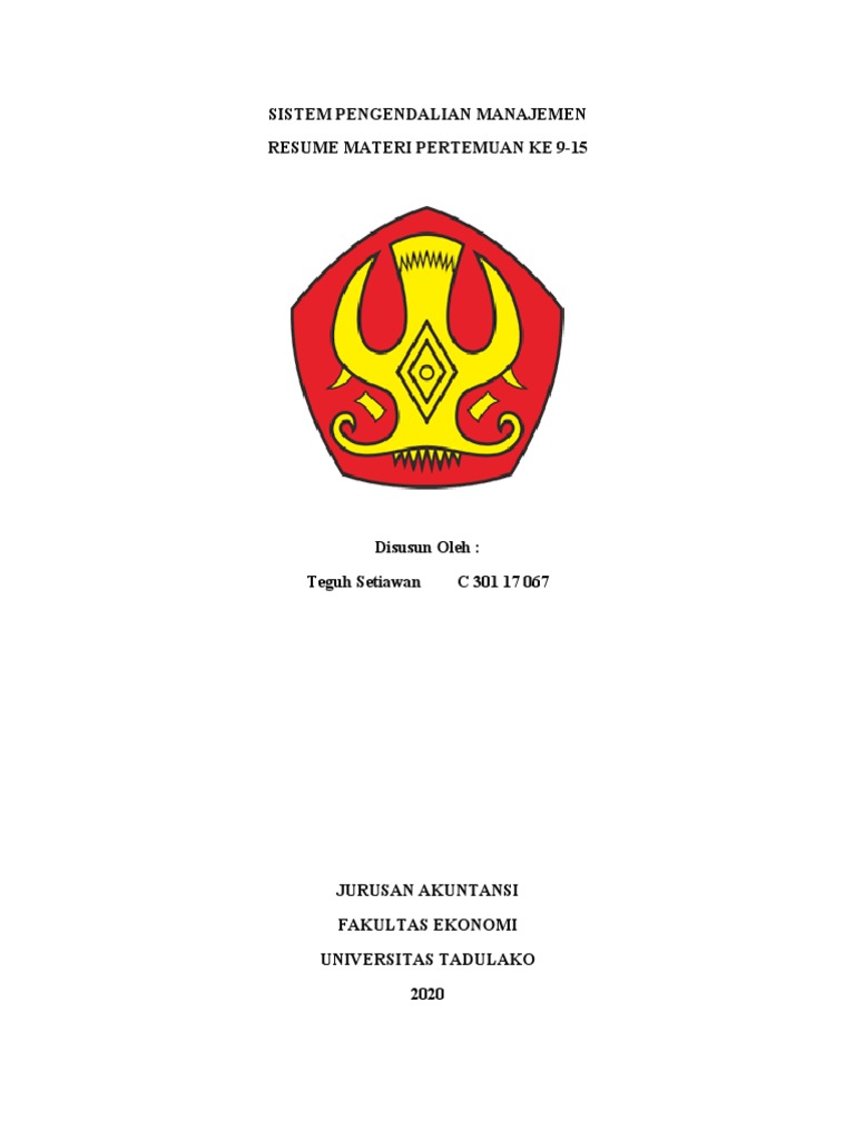 Resume Materi Pertemuan Ke 9-15 (SPM), Teguh Setiawan, C 301 17 067 | PDF