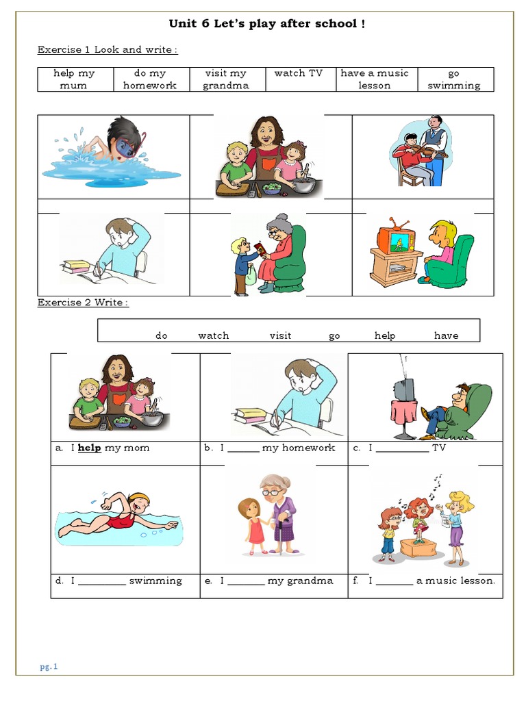 Unit 6 Let's Play After School ! | PDF