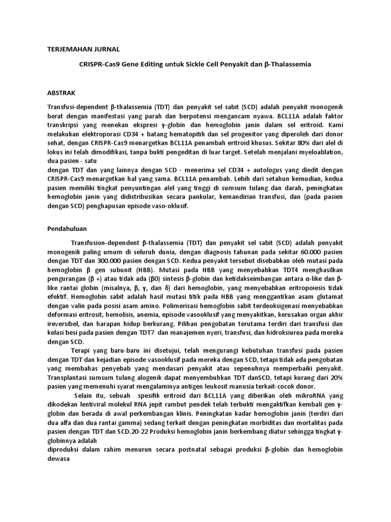 Terjemahan Review Jurnal BIOLOGI MOLEKULER | PDF