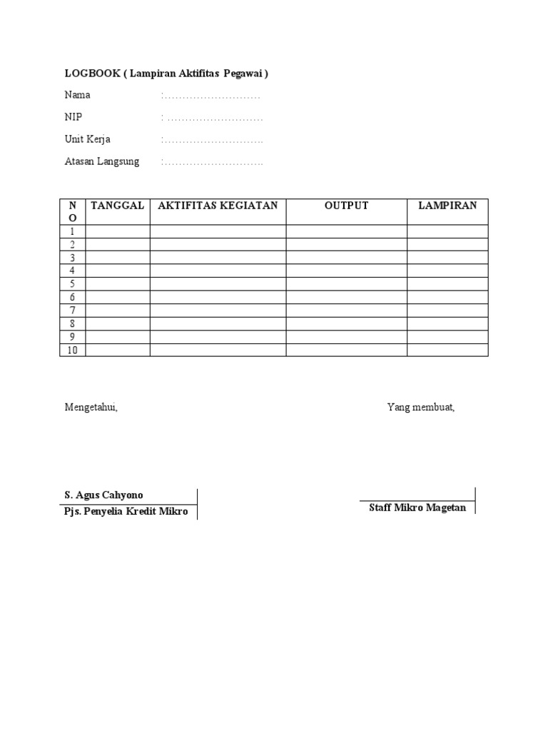 Logbook WFH | PDF | Game & Aktivitas | Teknologi & Rekayasa