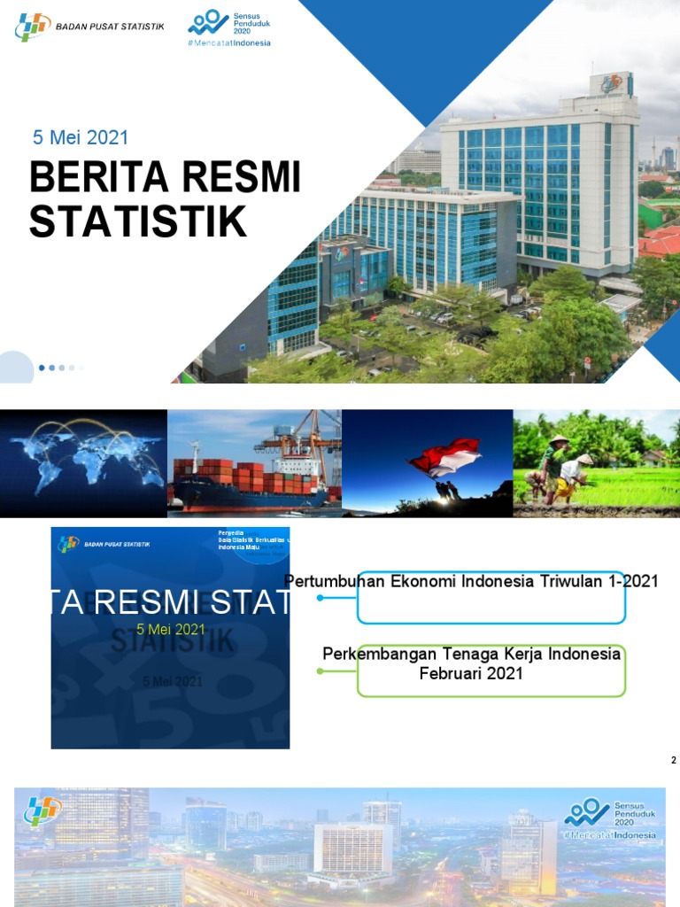 Materi Presentasi Berita Resmi Statistik (BRS) BPS Pusat TGL 5 Mei 2021 | PDF