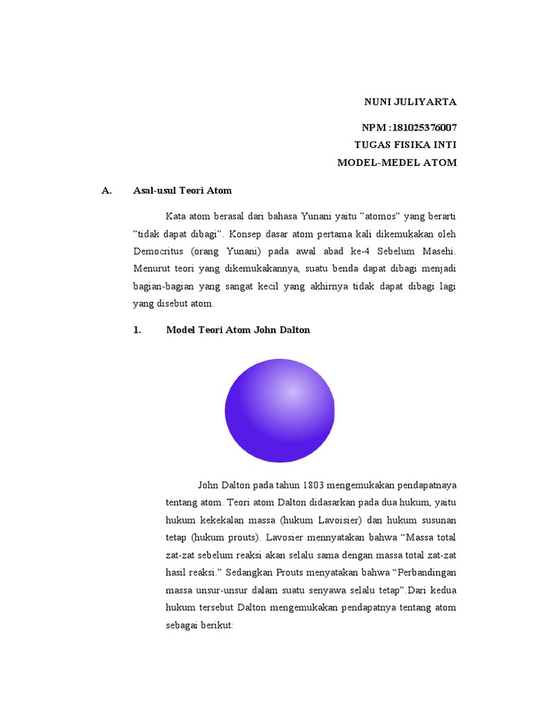 Model-Model Atom | PDF