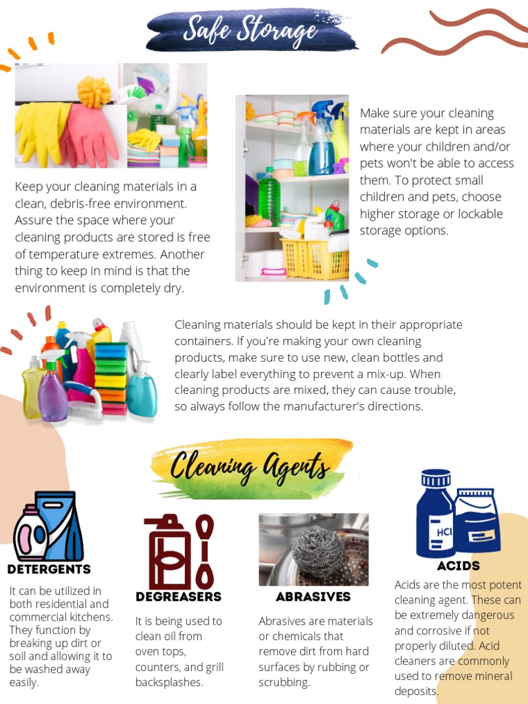 Safe Storage & Cleaning Agents | PDF | Home | Industries