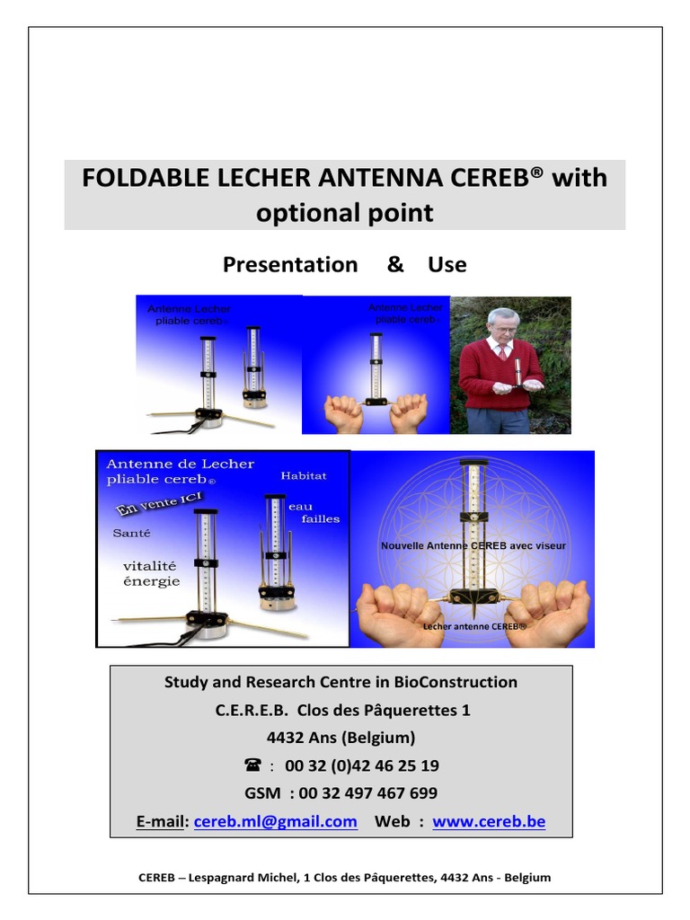 Foldable Lecher Antenna Cereb® With Optional Point: Presentation & Use ...