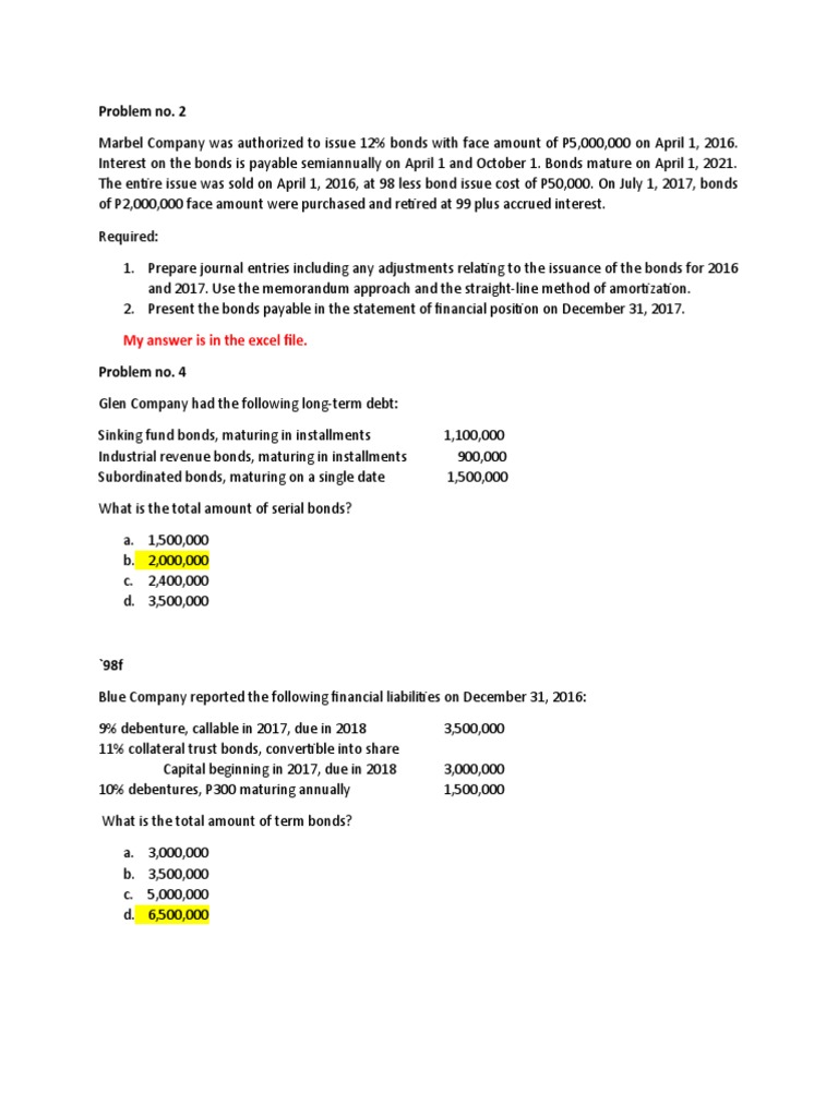 Practice Problem (Bonds Payable) | PDF | Bonds (Finance) | Fair Value