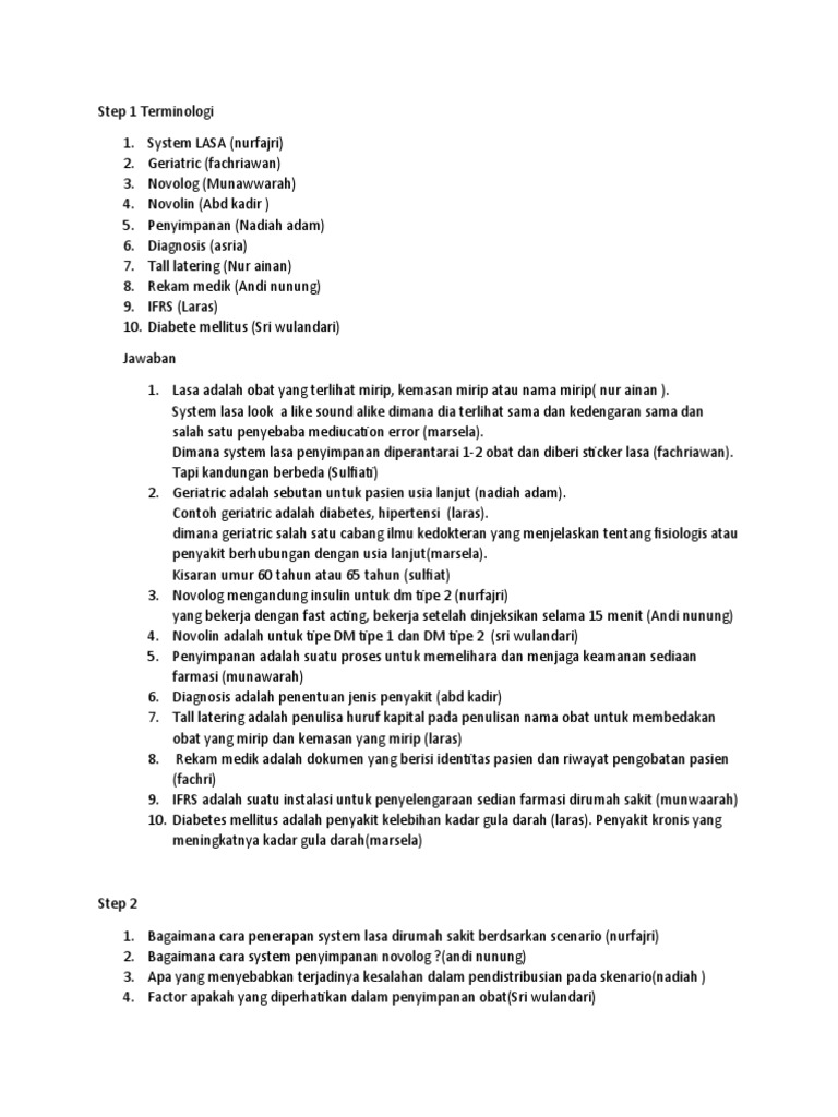 Step 1-5 Skenario 2 Kelompok 1 | PDF | Kesehatan Holistik | Sains & Matematika