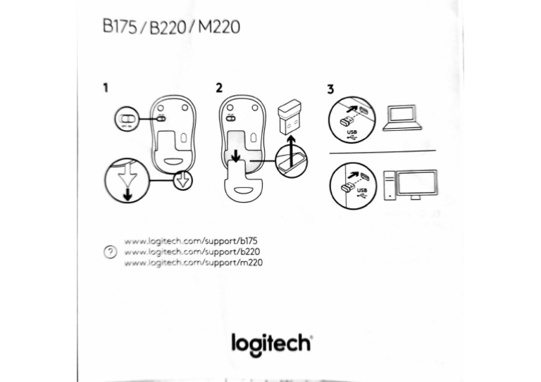 Manual - Logitech B175 - B220 - M220 Mouse | PDF