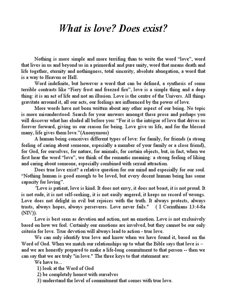 Exploring the Essence of True Love | PDF | Nothing | Love