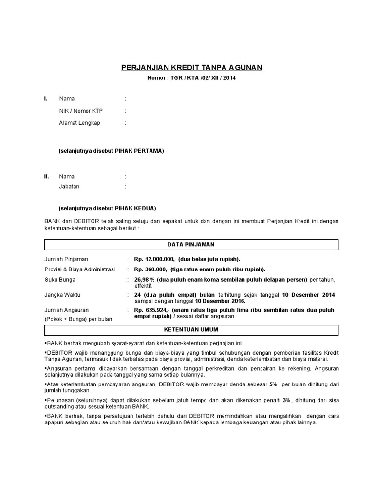 Perjanjian DP | PDF | Pengelolaan Keuangan & Uang