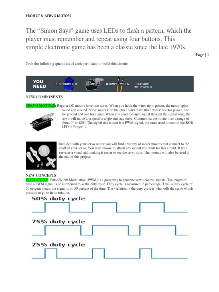 Project 8 Servo Motors | PDF | Library (Computing) | Servomechanism