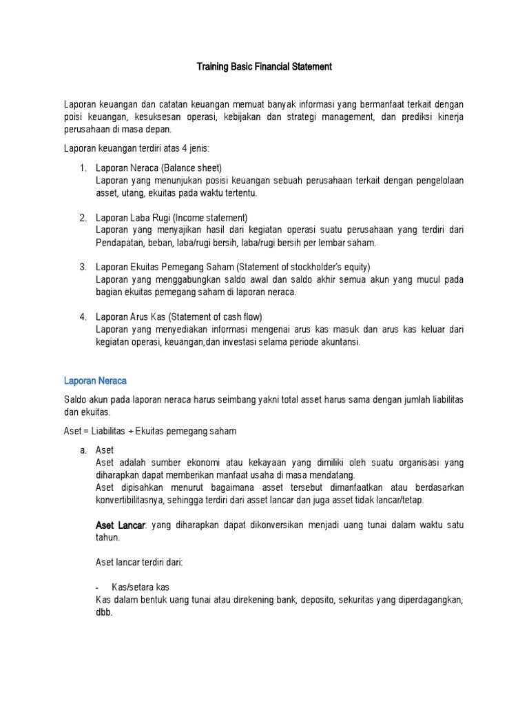 Materi Basic Financial Training | PDF