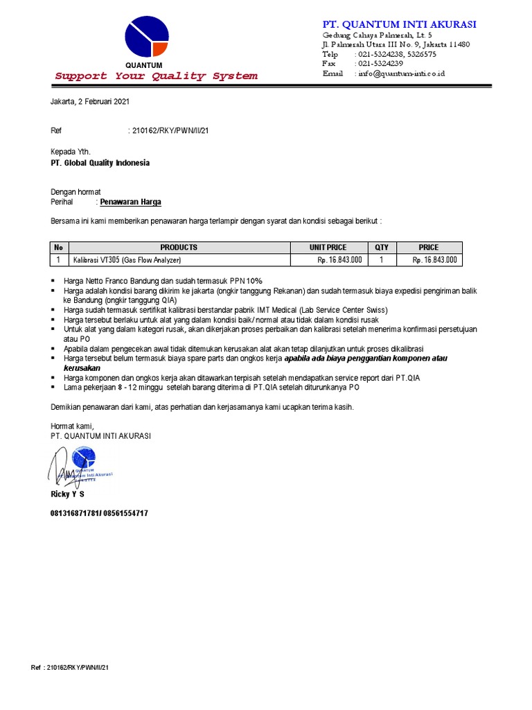 PT Global Quality Indonesia | PDF