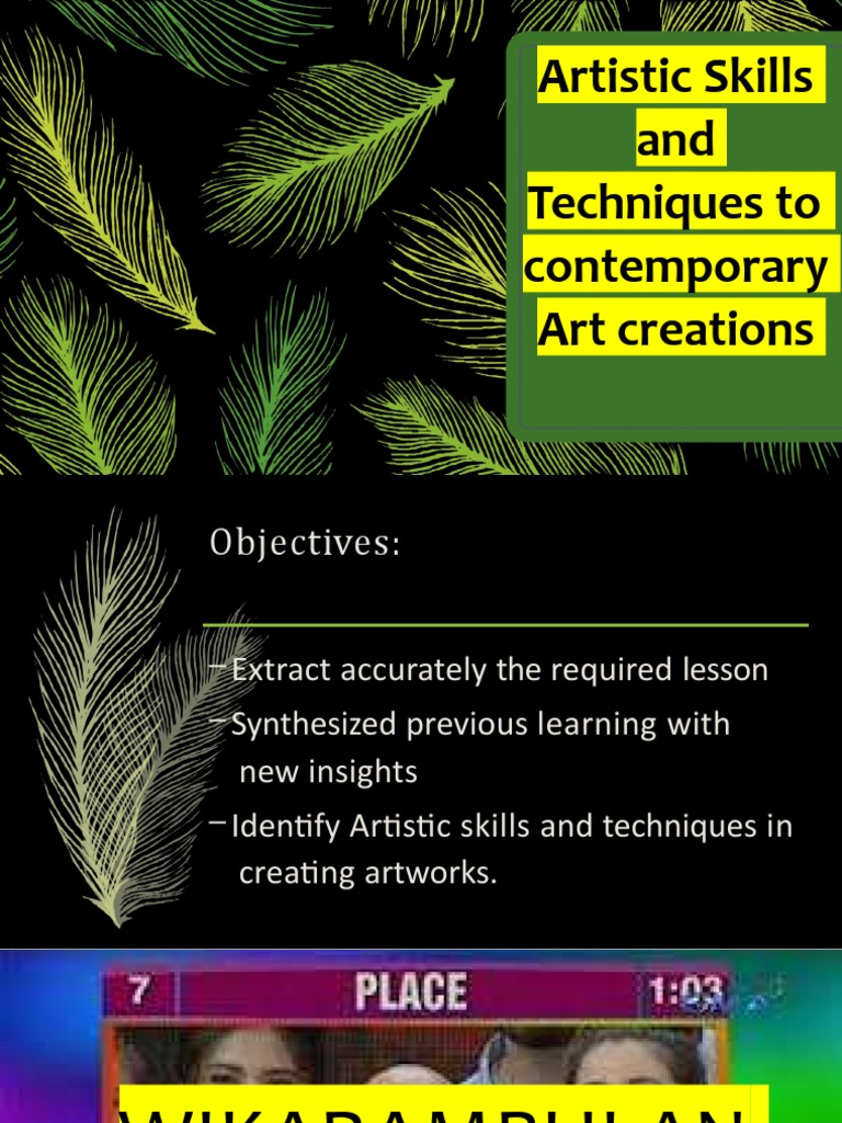 Artistic Skills and Techniques To Contemporary Art Creations | PDF ...