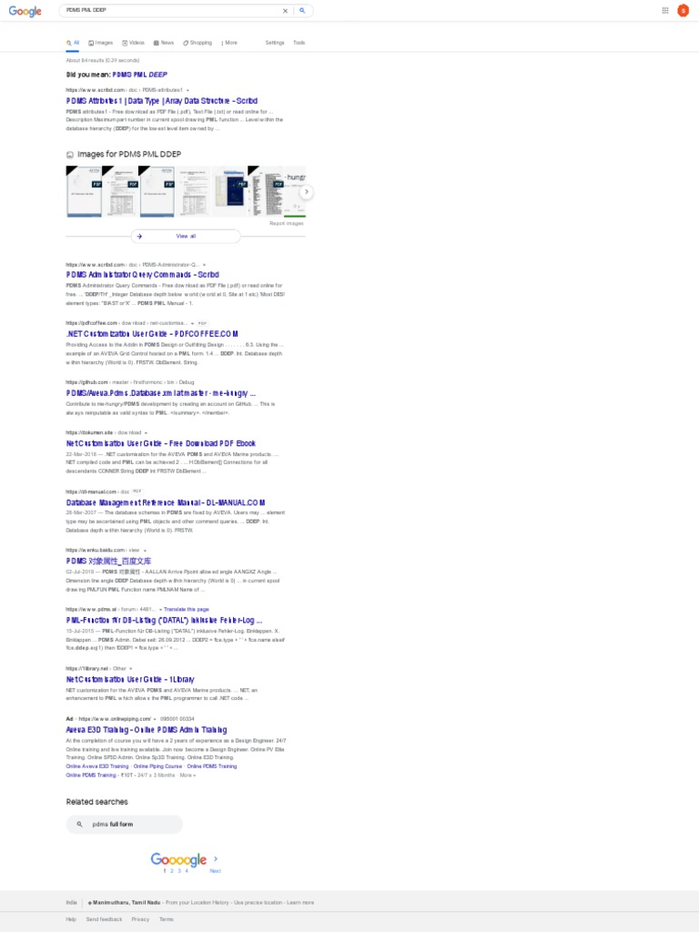 PDMS PML DDEP - Google Search | Download Free PDF | Databases | Computer Data