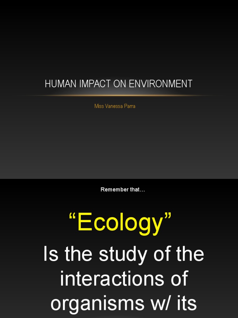 Human Activity Impact On Environment | PDF | Human Impact On The ...