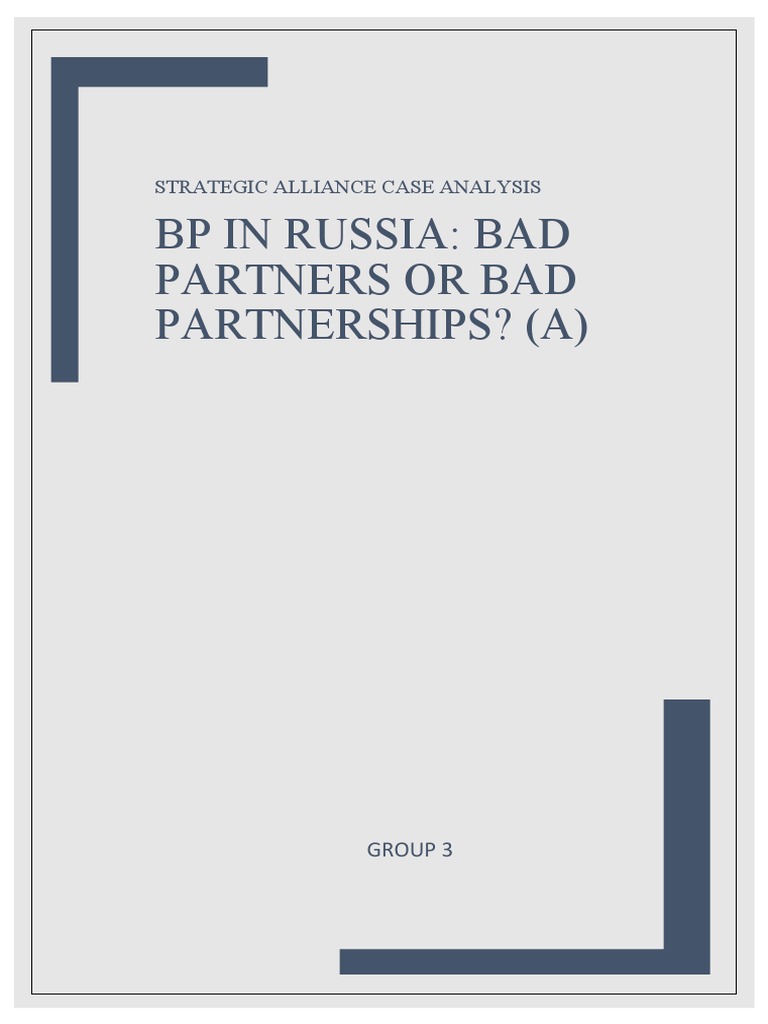 3 - BP in Russia Bad Partners or Bad Partnerships | PDF | Rosneft | Bp