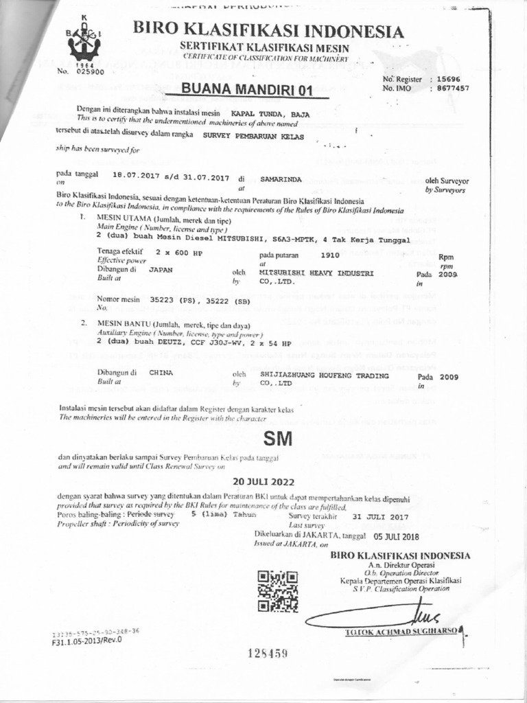 Bki Mesin Buana Mandiri 01 | PDF