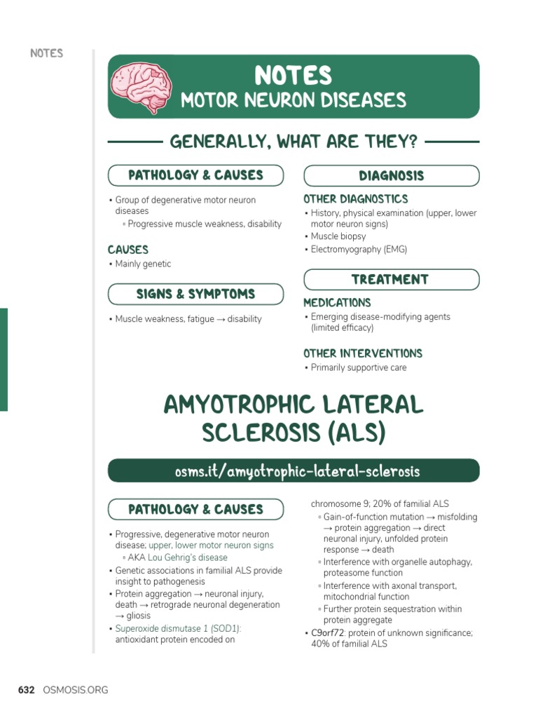 Notes: Amyotrophic Lateral Sclerosis (Als) | PDF | Amyotrophic Lateral ...