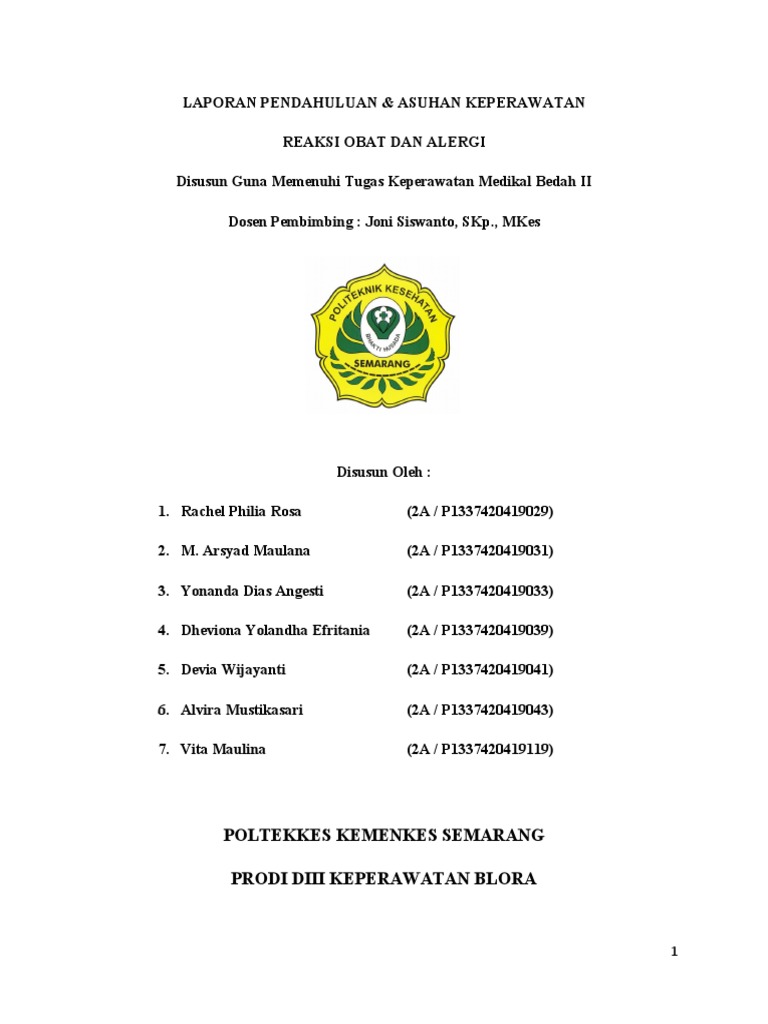 Ii - 2a. Askep Reaksi Obat Dan Alergi | PDF