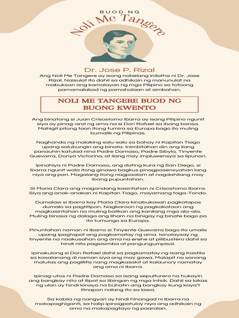 Buod NG Noli Me Tangere | PDF