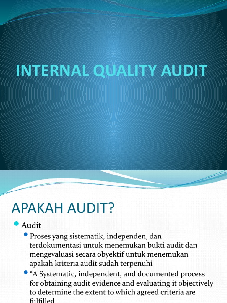 Internal Quality Audit | PDF