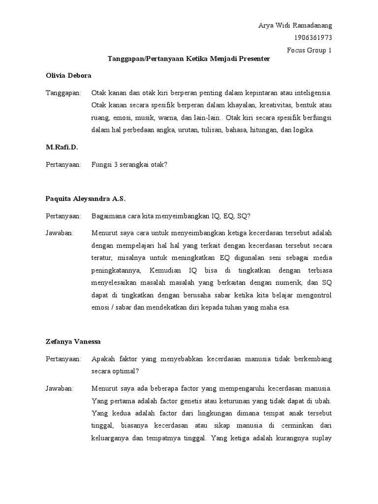 Contoh Notulensi Dan Presentasi LTM MPKT A | PDF