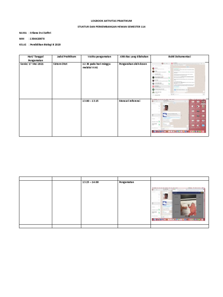 LOGBOOK PRAKTIKUM - Erliana Dwi Safitri - SIstem Otot Dan Sistem Saraf ...
