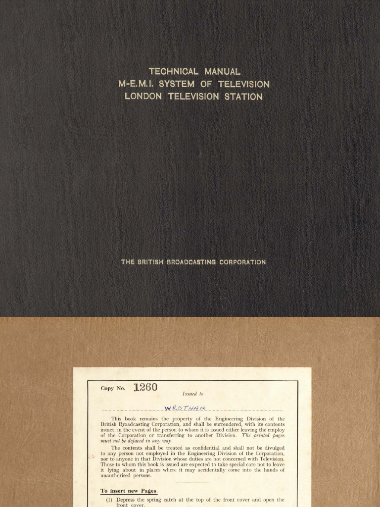 Technical Description of The Marconi-EMI TV System | PDF | Radio ...